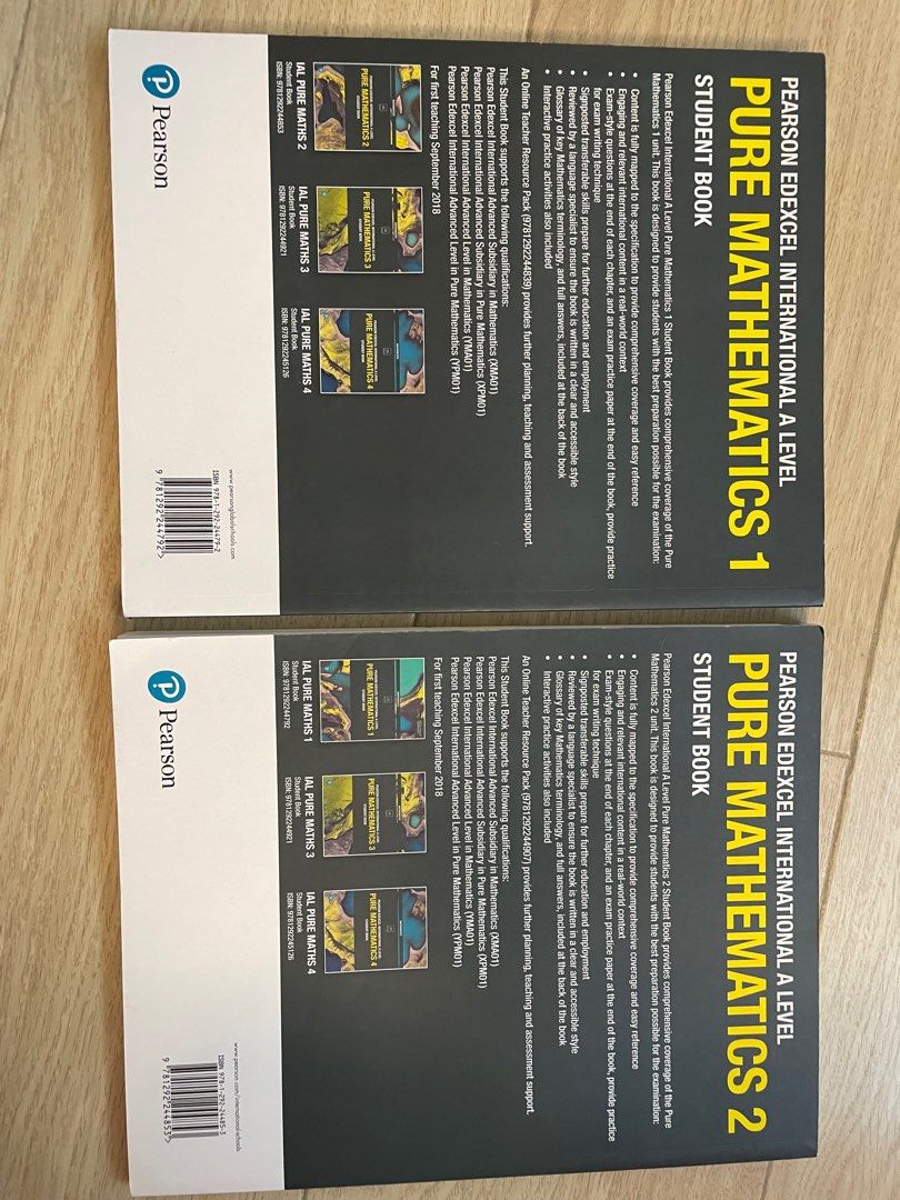 Pure Maths Student Book 1 & 2 (Pearson Edexcel International A Level ...