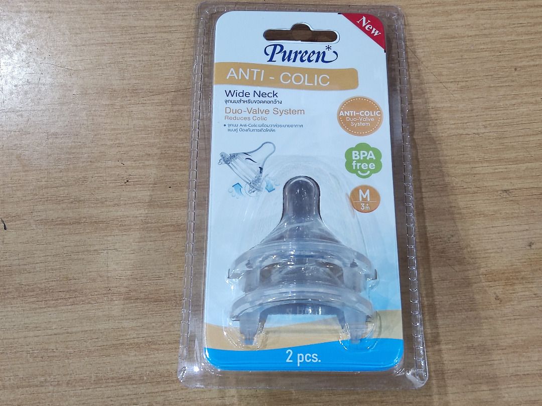 Pureen Professional Wide Neck Milk Tritan Bottle 120ml x 2 S Size ...
