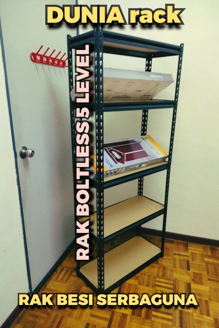 Racks besi 5 tingkat, Furniture & Home Living, Home Improvement ...