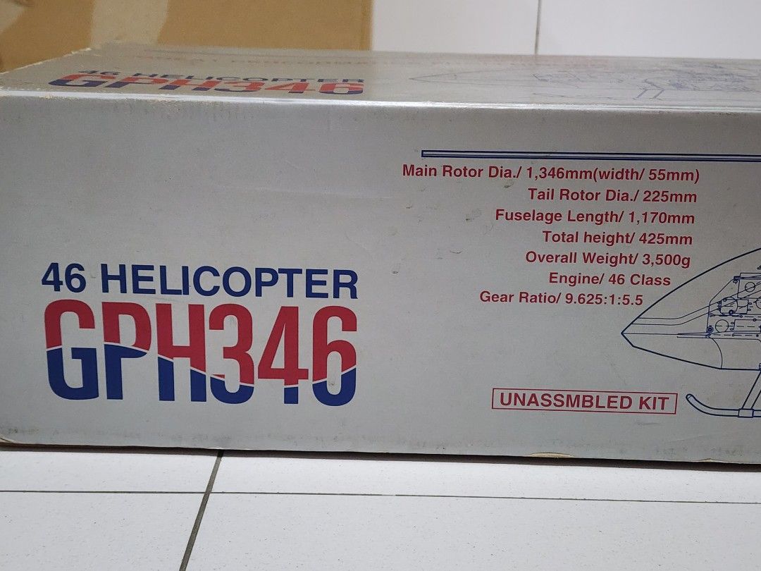Radio Control Heli Hirobo GPH346 (46 size engine), Hobbies & Toys, Toys & Games on Carousell