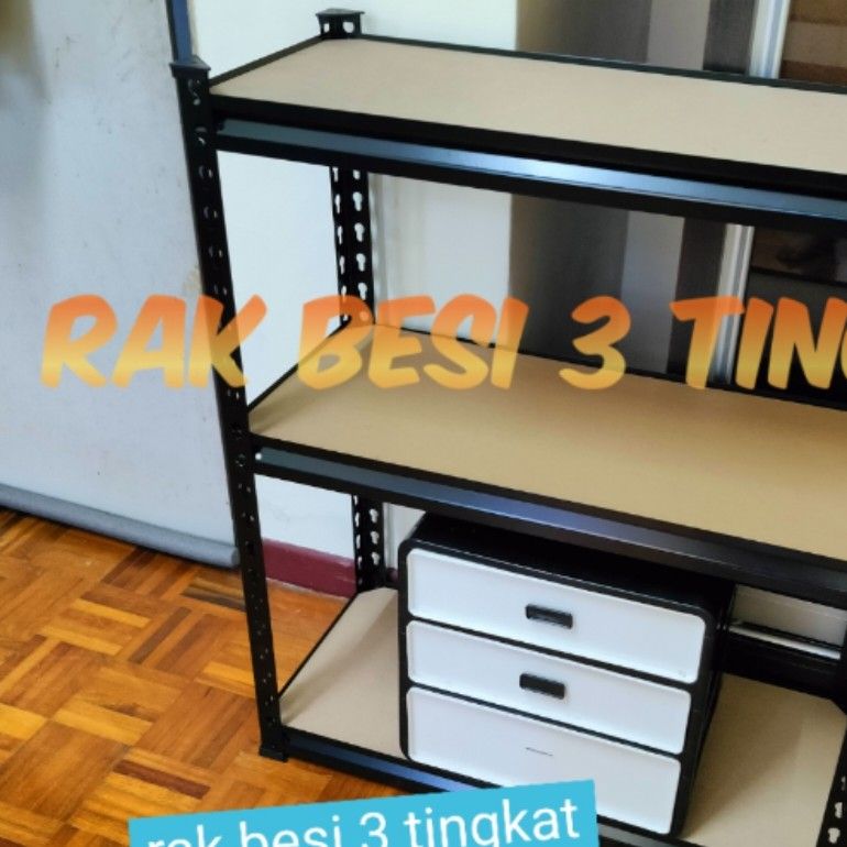 Rak besi 3 tingkat/rak besi, Furniture & Home Living, Outdoor Furniture ...