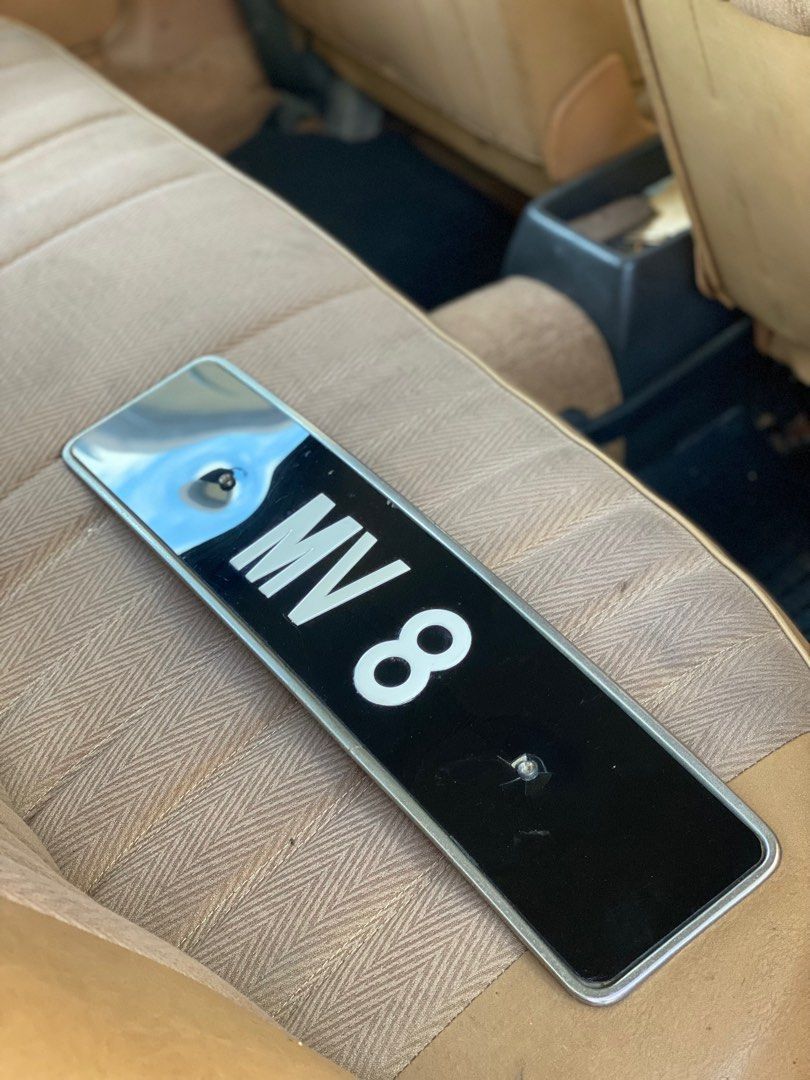[RARE!] Malaysia Car Plate No. MV 8, Car Accessories, Car Plates on ...