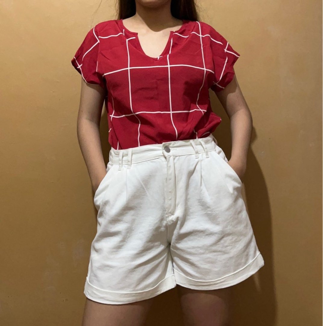 Red Checkered Top on Carousell
