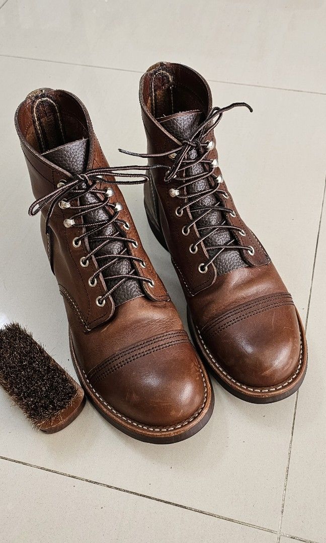 Red Wing Iron Ranger Amber Harness 8111 US9D Vibram Minilug, Men's ...