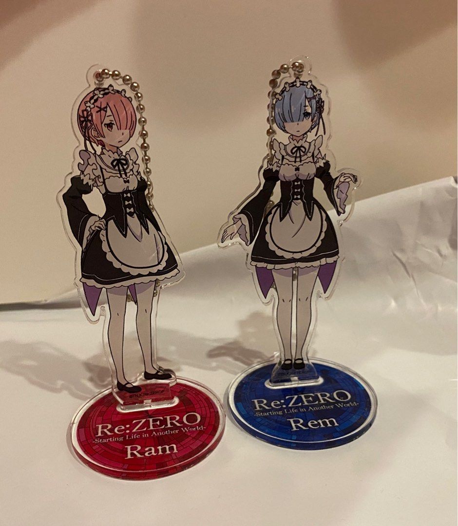 Re:Zero Rem and Ram Acrylic Stands/Keychains, Hobbies & Toys ...