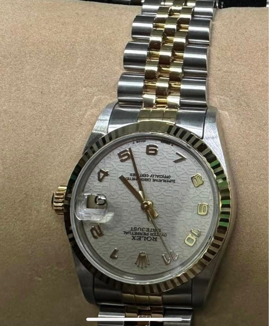 Rolex 1997 Datejust junior size white computer face arabic dial 31mm on ...
