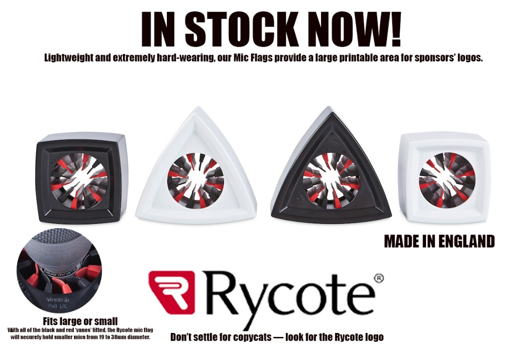 Rycote Mic Flag Single Square, White （ P/N：RYC107307）, Audio ...