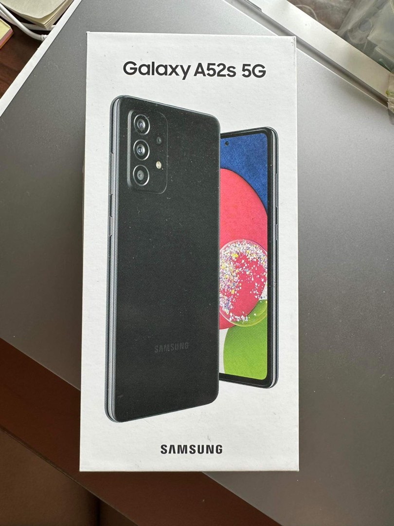 Samsung A52s 5G 128GB, Black, Globe-locked, sealed box on Carousell
