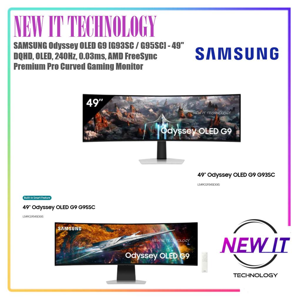 SAMSUNG Odyssey OLED G9 [G93SC / G95SC] - 49", DQHD, OLED, 240Hz, 0 ...