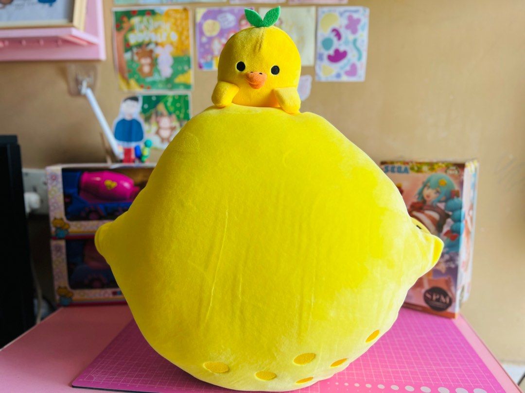 San-X JAIA Rilakkuma Family Lemon Cushion 40cm Limited Edition Original ...