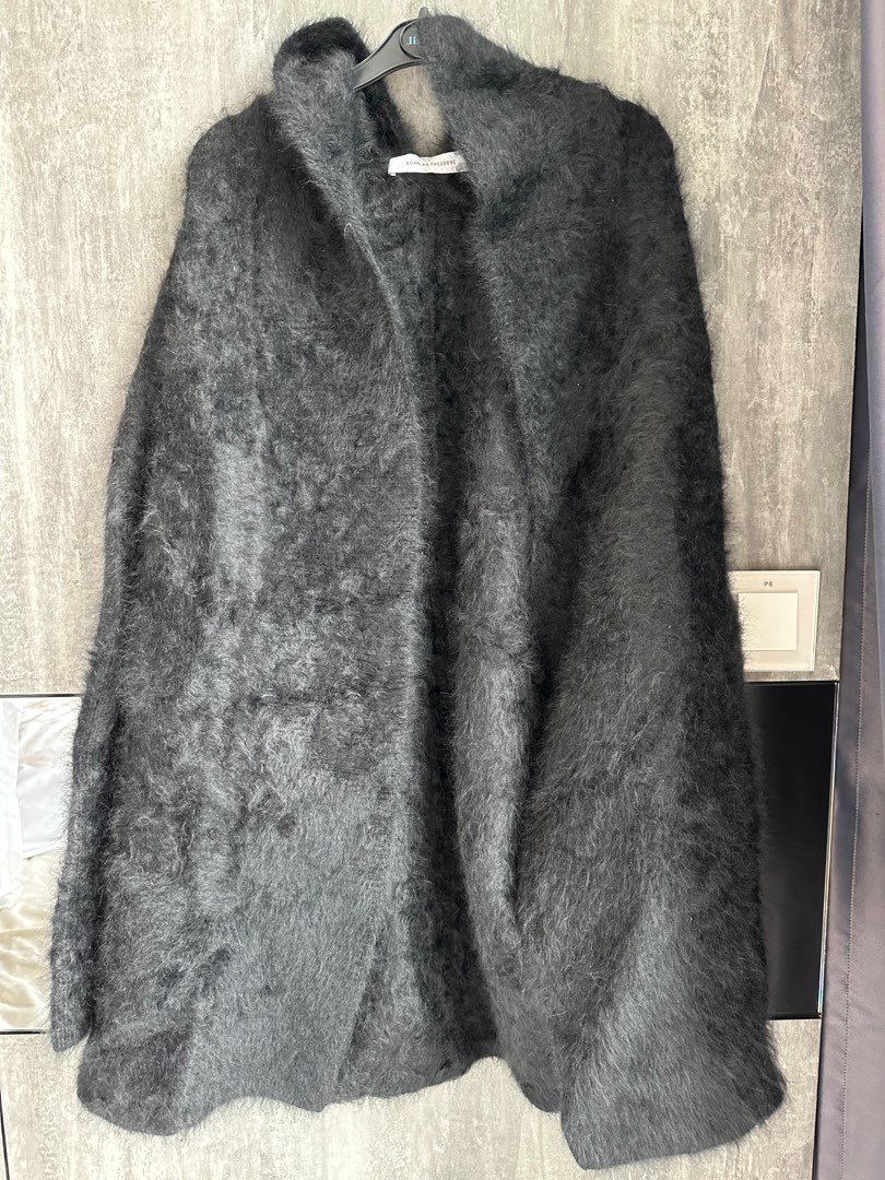 Scanlan Theodore Black Angora Fur Wrap Jacket Small, Women's Fashion ...