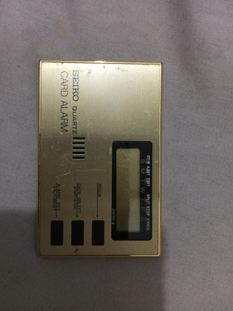 Seiko Quartz Card Alarm, Luxury, Watches on Carousell