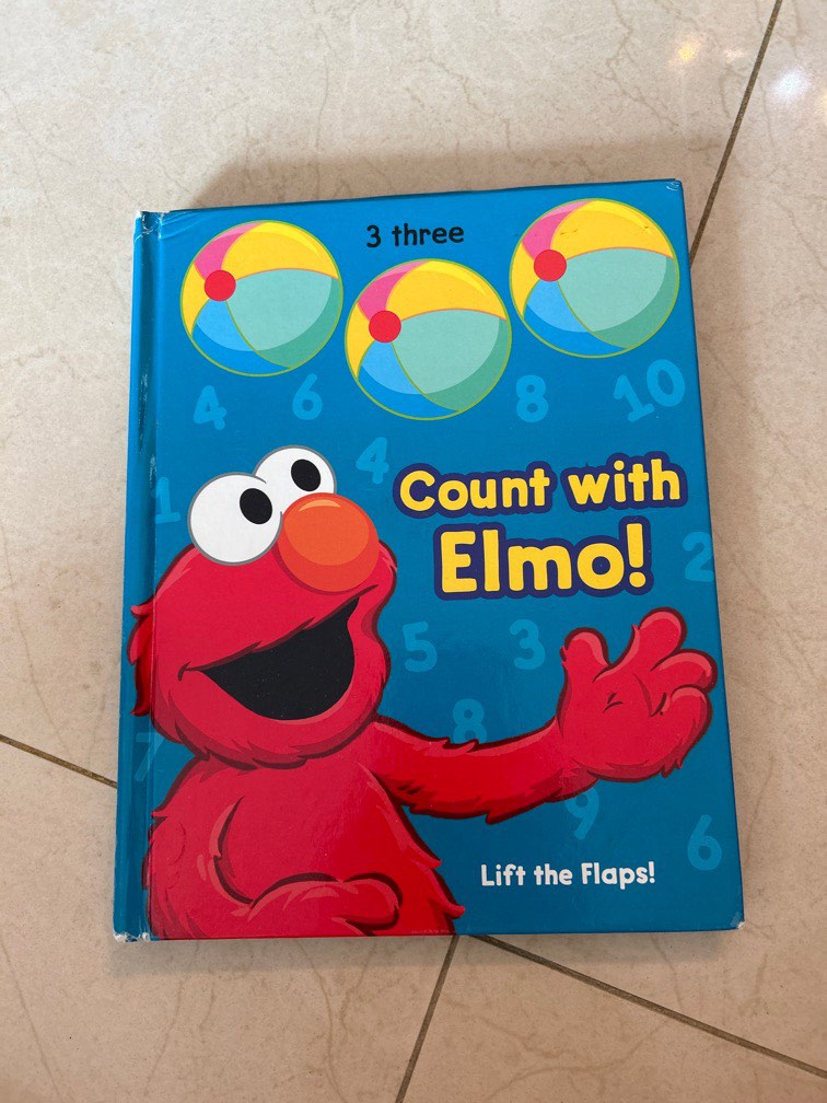 Sesame Street Count with Elmo, 興趣及遊戲, 書本 & 文具, 小朋友書 - Carousell