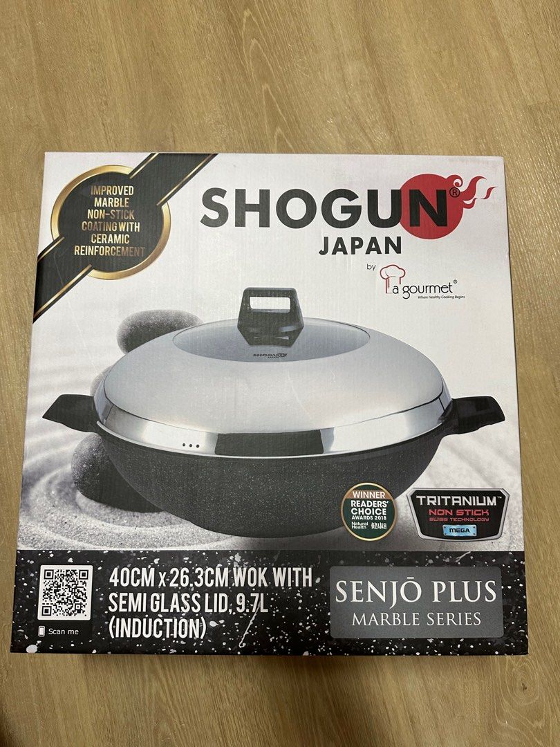 Shogun Japan Senjo Plus Marble Series Induction Wok, Furniture & Home ...