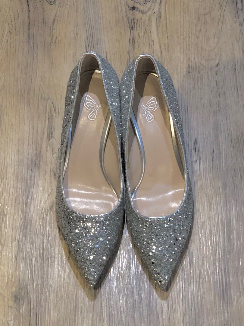 Silver Glitter Heels, Women's Fashion, Footwear, Heels on Carousell