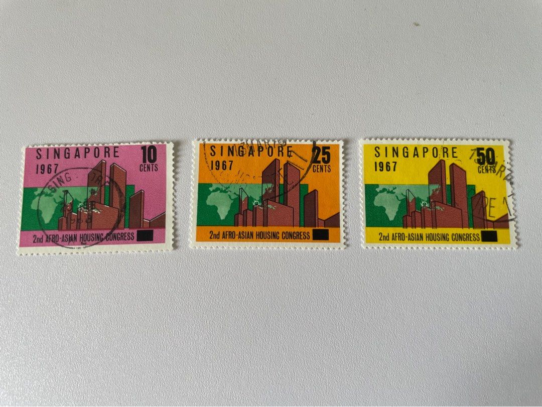 Singapore 1967 housing stamps, Hobbies & Toys, Memorabilia ...