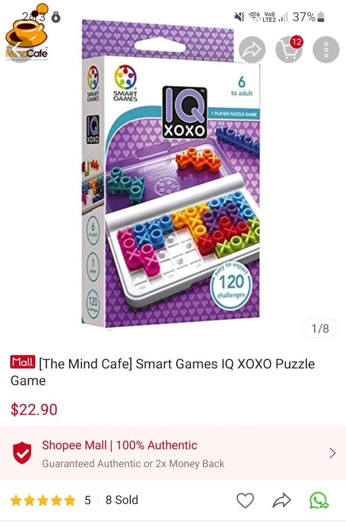 Smart IQ XOXO Game, Hobbies & Toys, Toys & Games on Carousell