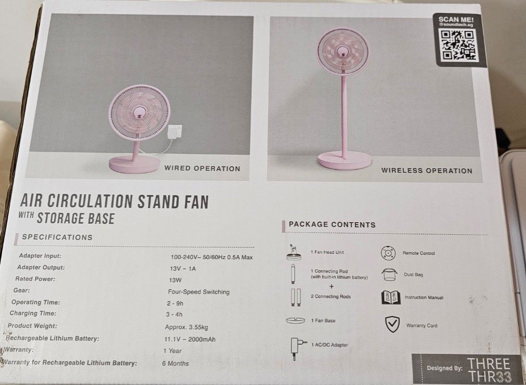 Soundtech Rechargeable Fan ** PRICE REDUCED **, TV & Home Appliances ...