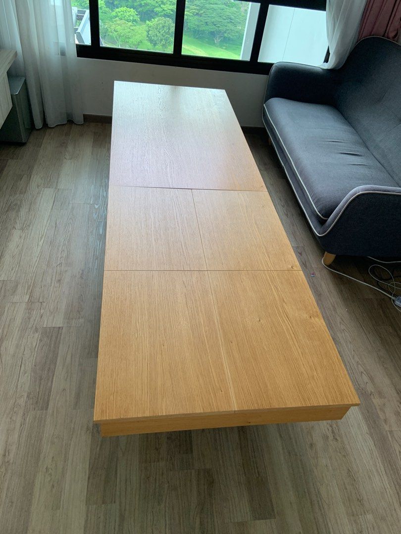 Extendable Solid Wood Coffee/Dining Table (Spaceman) - Seats up to 10 ...