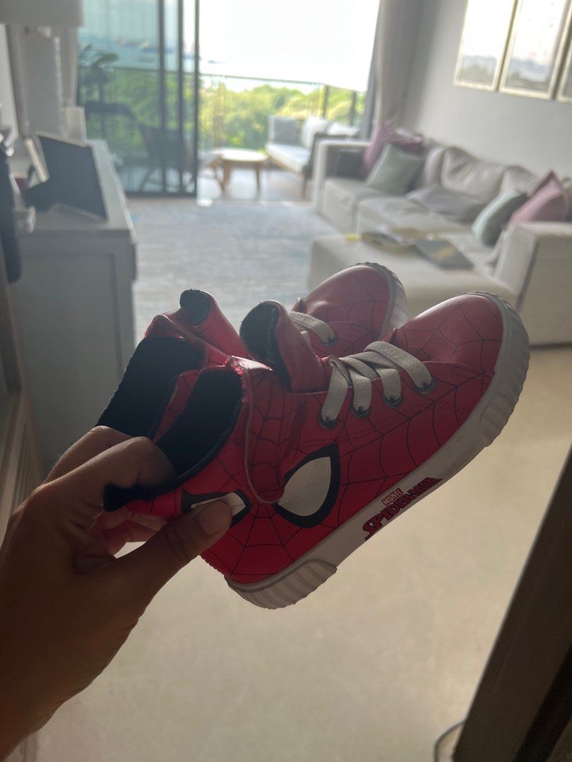 Spider-Man High Tops, Babies & Kids, Babies & Kids Fashion on Carousell