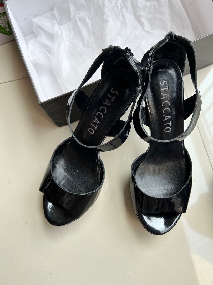 Staccato High Heels Black Formal shoes super comfort like YSL Tribute ...