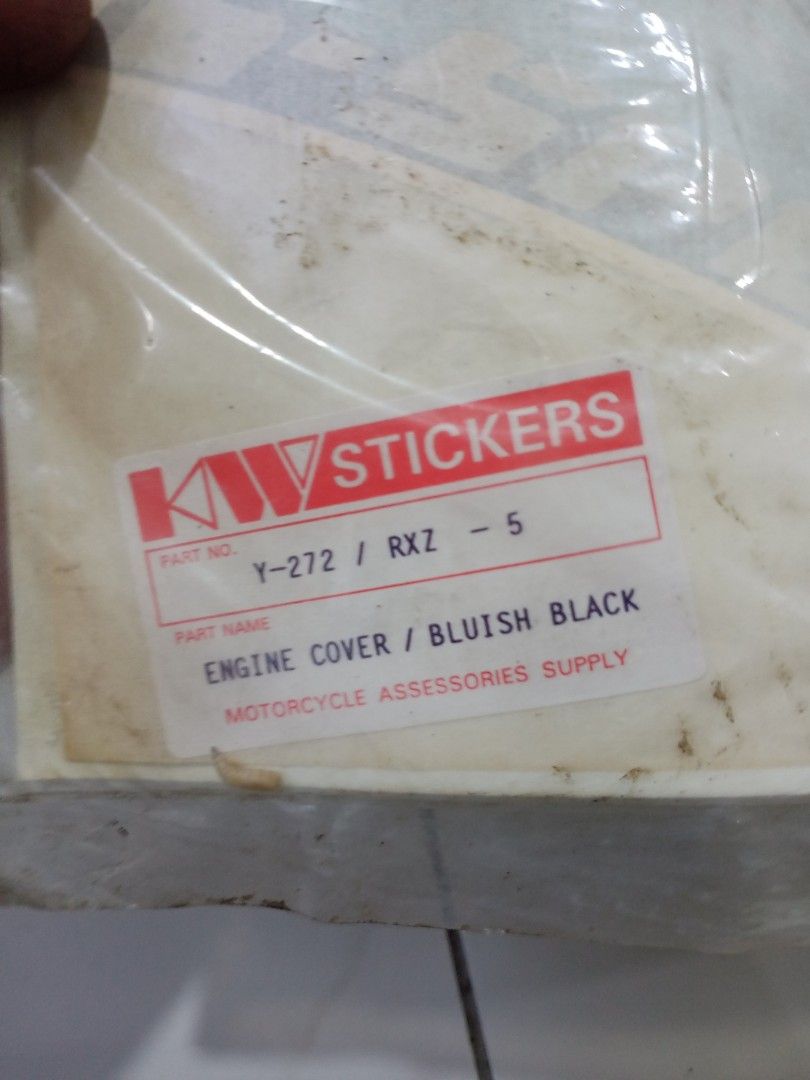 Sticker yamaha rxz bluish black NOS, Hobbies & Toys, Stationery & Craft ...