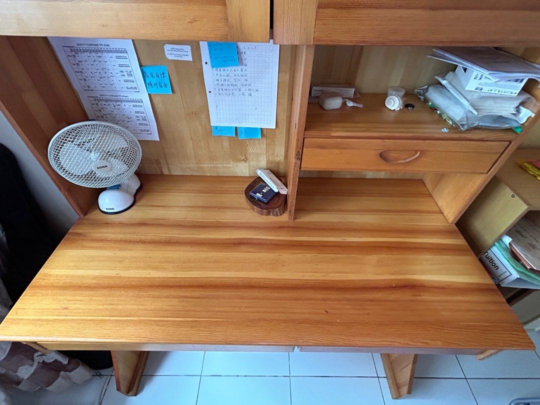 Solid wood Study desk. Dismantlable! Self collection! , Furniture ...