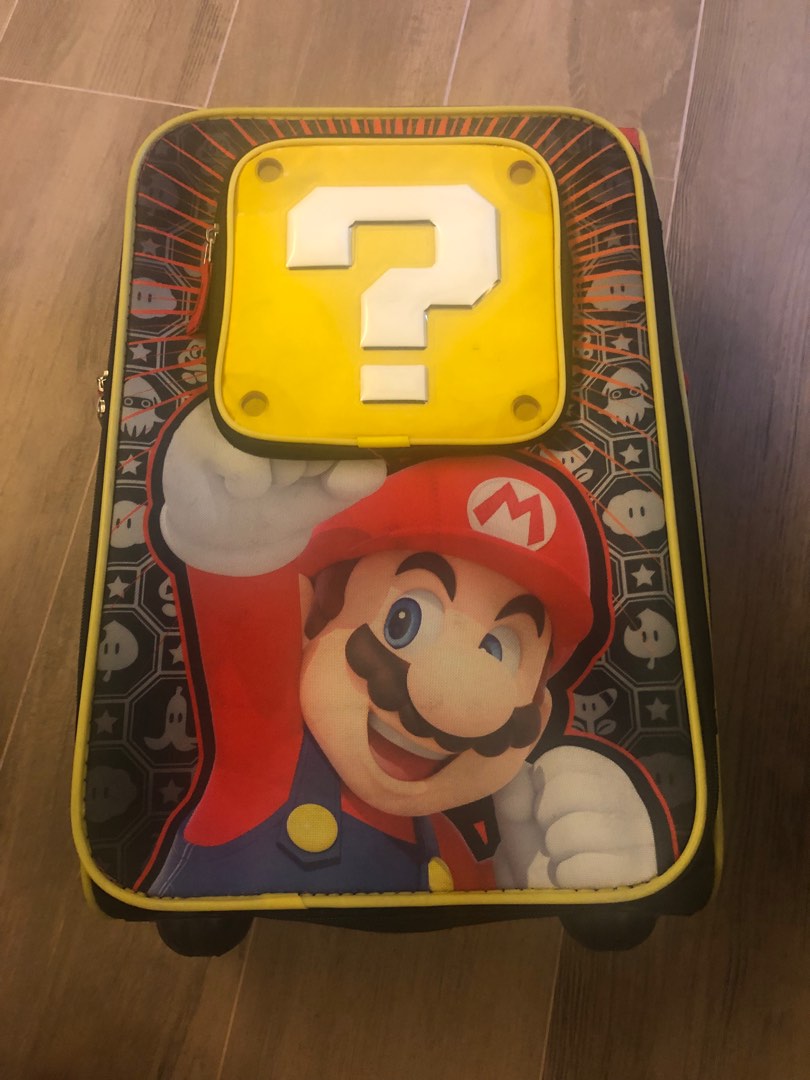 Super Mario Luggage Case 行李箱/喼, 興趣及遊戲, 旅行, 旅遊 - 行李箱 - Carousell