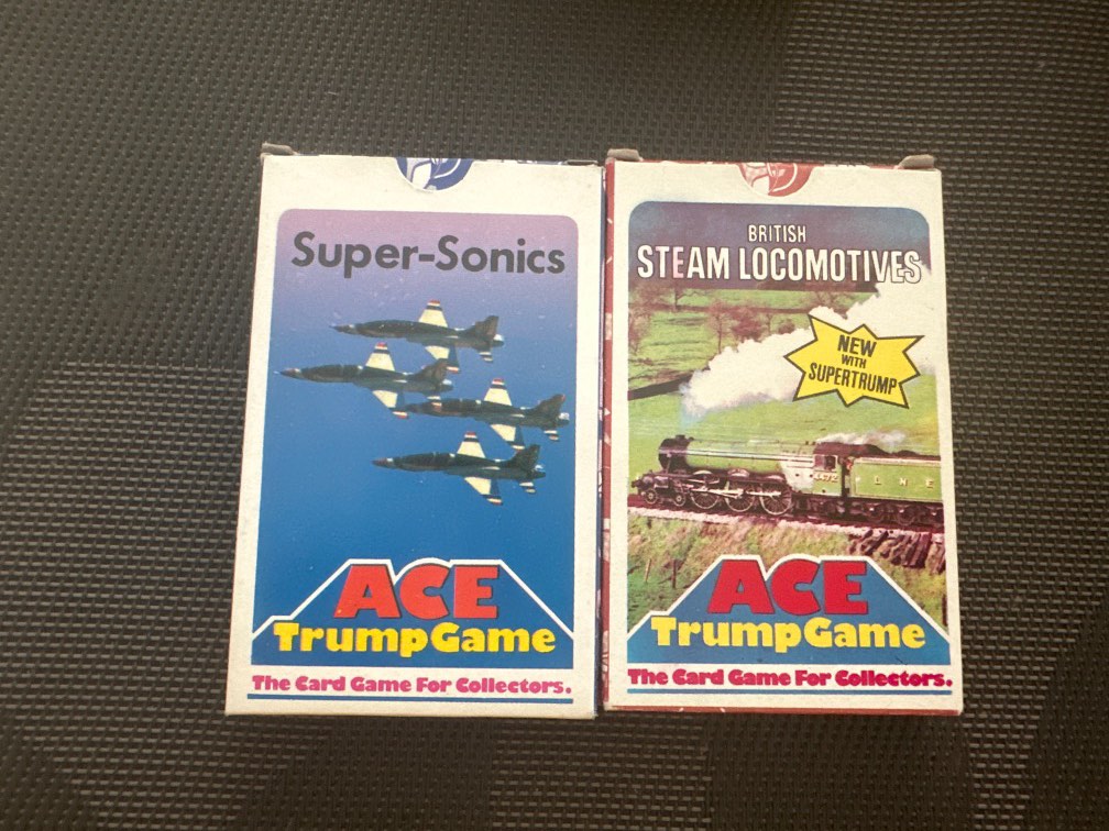 SUPER-SONIC & BRITISH STEAM LOCOMOTIVES ACE TRUMP CARD GAME, Hobbies ...