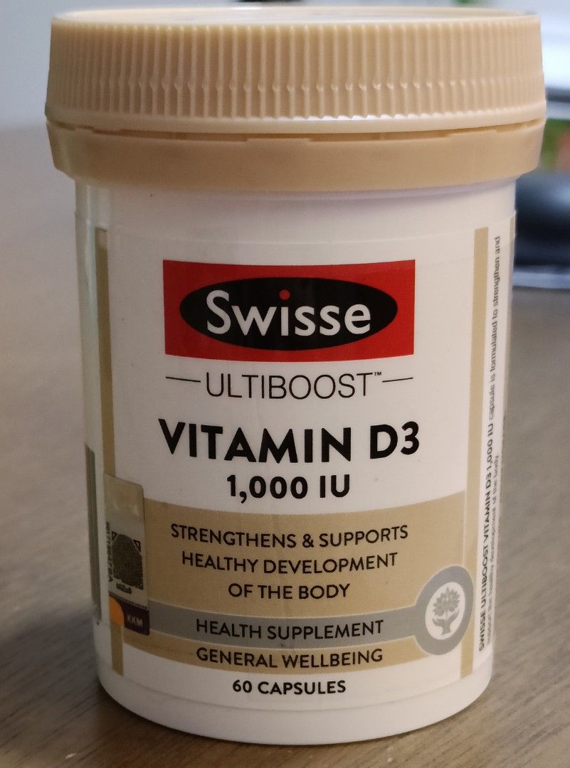 Swisse vitamin d3 1000iu, Health & Nutrition, Health Supplements ...