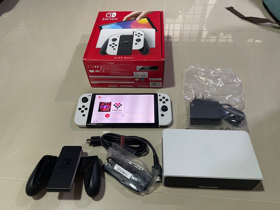Switch OLED mod 256gb White, Video Gaming, Video Game Consoles ...