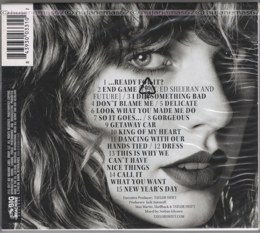 TAYLOR SWIFT - Reputation 2017 UNIVERAL MUSIC / EU EDITION CD ...