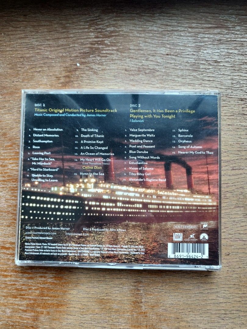 Titanic CD music, Hobbies & Toys, Music & Media, CDs & DVDs on Carousell