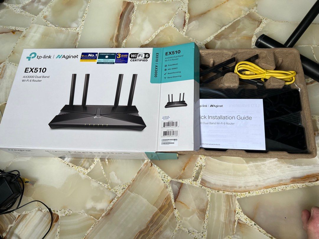 TP-Link EX510 WiFi-6 Router 1Gbps free singtel mesh v2, TV & Home ...