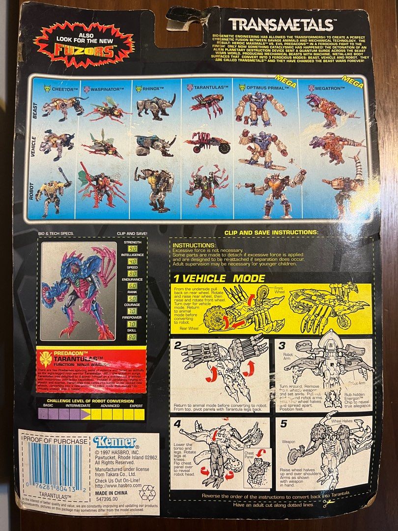 Transformers Beast Wars Transmetal “ Tarantulas”, Hobbies & Toys, Toys ...
