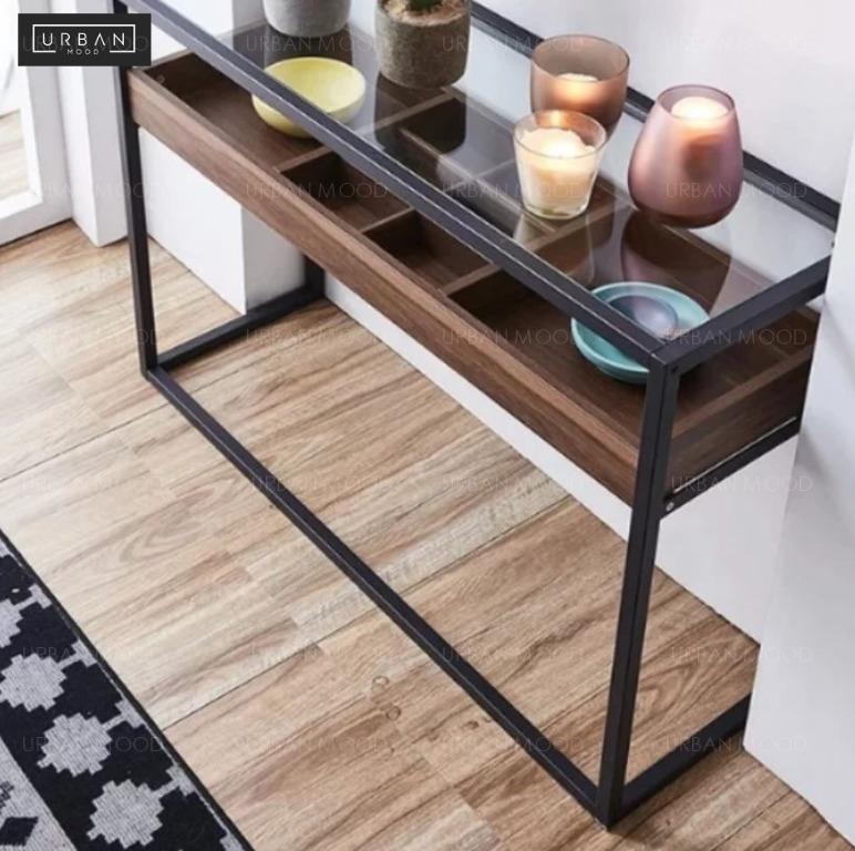 TUCKER Modern Industrial Floating Hallway Display Table, Furniture ...