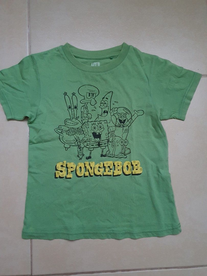 Uniqlo SpongeBob Tshirt, Babies & Kids, Babies & Kids Fashion on Carousell