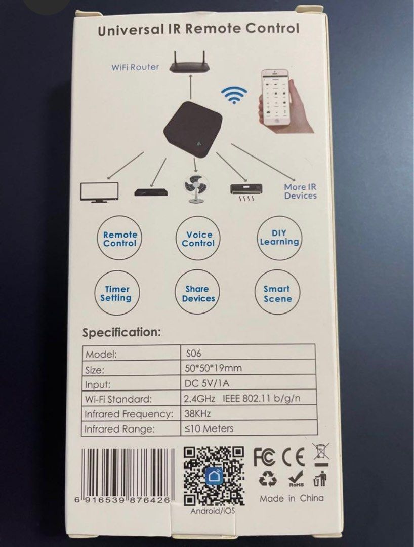 Universal IR Remote Controller, Furniture & Home Living, Home ...