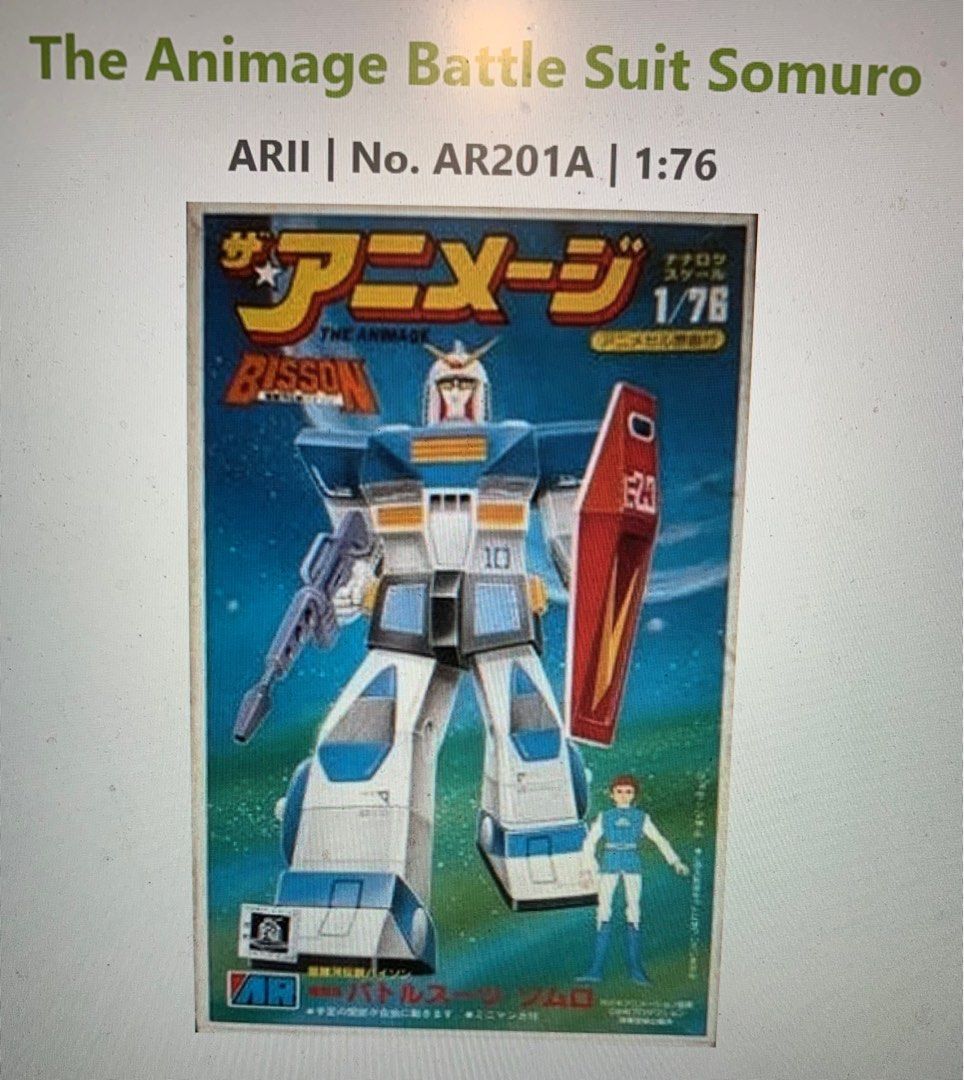 Vintage 1980s Model Kit Gundam Copy Arii Bisson 1:76 Scale The Animage ...
