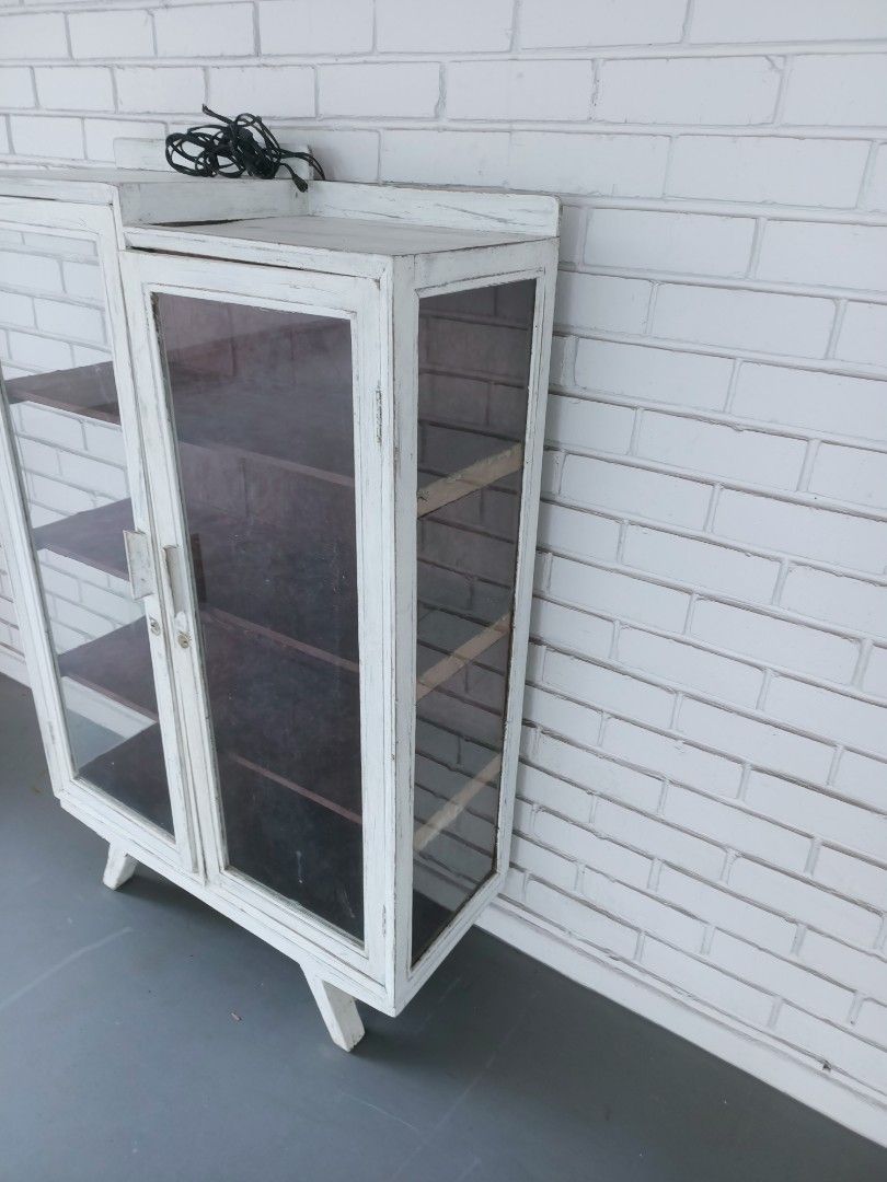 Vintage A Leg Glass Display Cabinet, Furniture & Home Living, Furniture ...