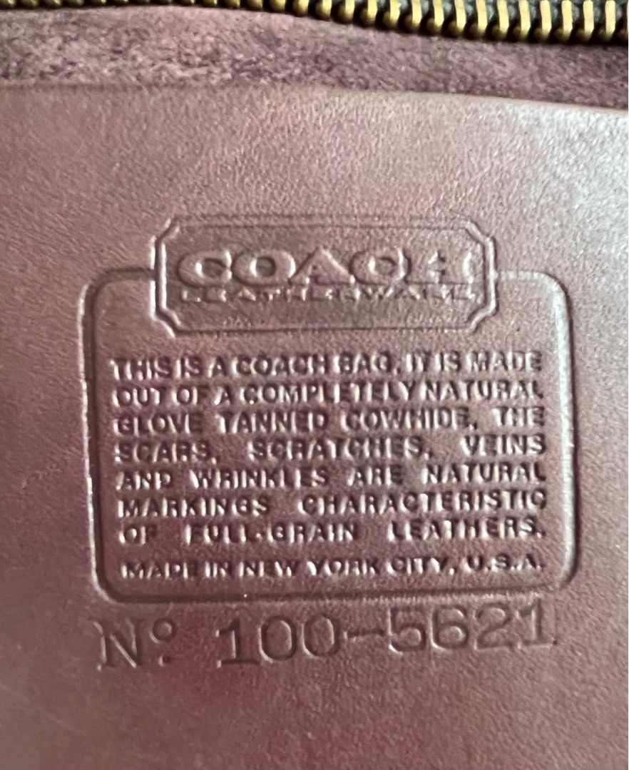 Vintage Coach NYC Shoulder Sac in Burgundy, Women's Fashion, Bags ...