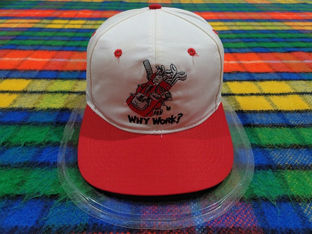 Vintage Speedway "Why Work?" Golf Set Snapback Cap, Men's Fashion ...
