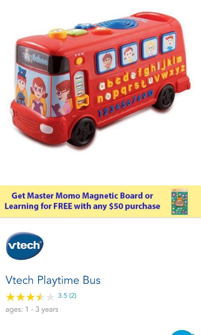 Vtech Toy Bus, Babies & Kids, Infant Playtime on Carousell