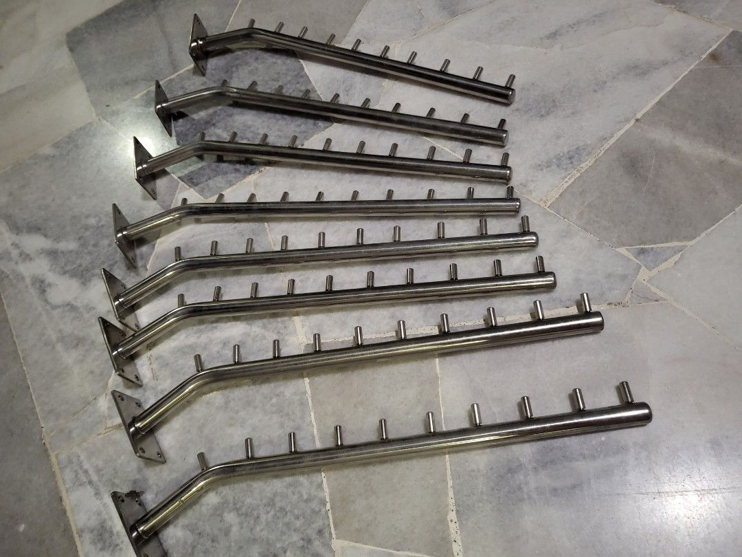 Wall Mounted Clothes Hangers Rack Stainless Steel Heavy Duty ...