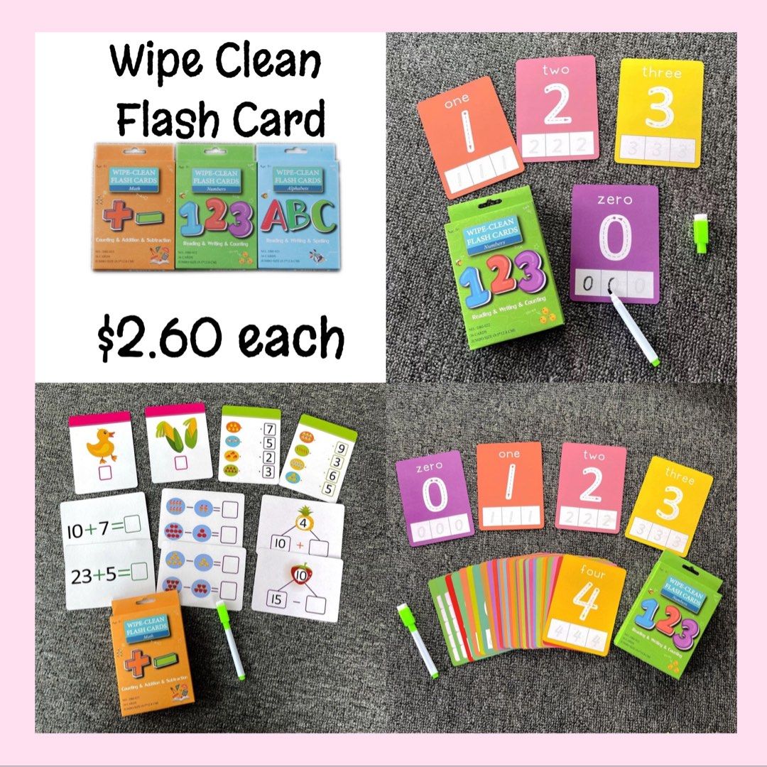 Wipe Clean Flash Card - Goodie Bag | Children Kids | Party | Alphabet ...