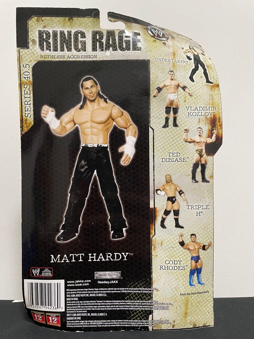 WWE Jakks Pacific Ring Rage Figure Matt Hardy, Hobbies & Toys, Toys ...