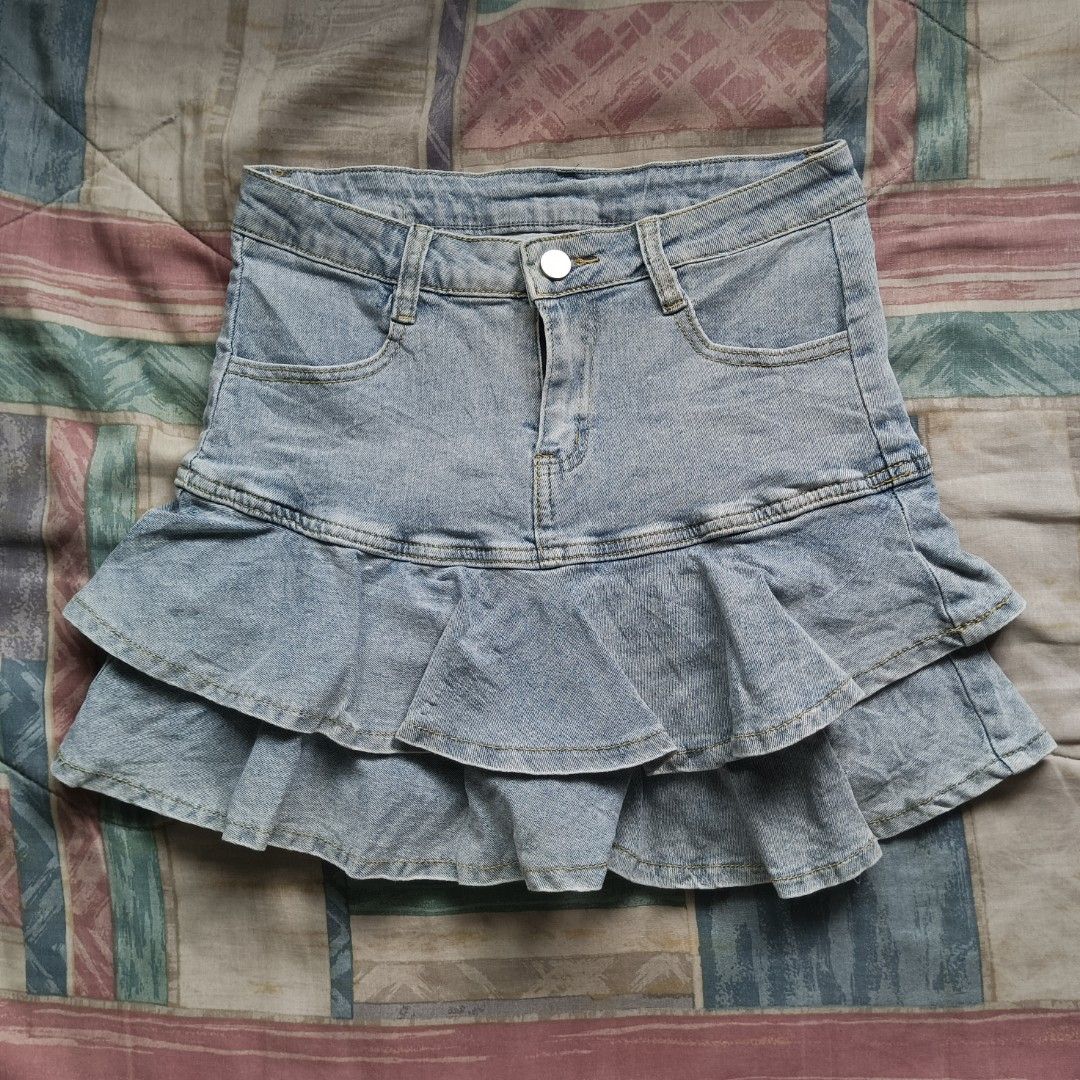 y2k ruffle mermaid skirt, Women's Fashion, Bottoms, Skirts on Carousell