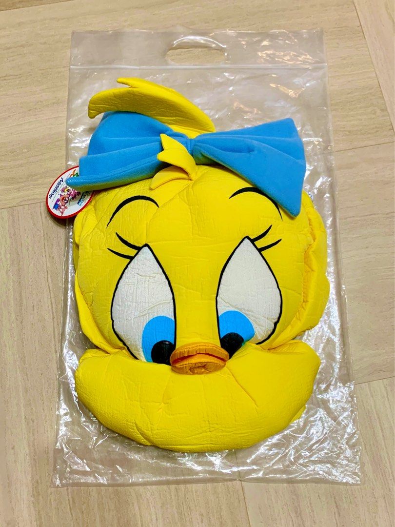 Yellow Tweety Bird Cartoon Character Plush Bag/Backpack (Tiny Toon ...