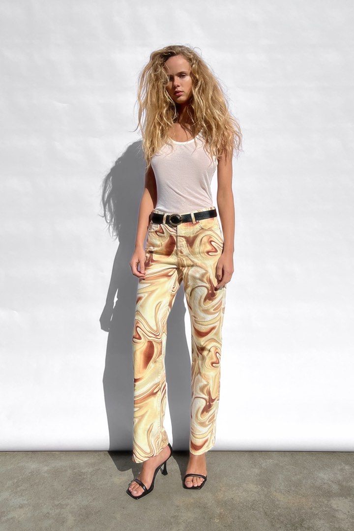 ZARA y2k swirl jeans on Carousell