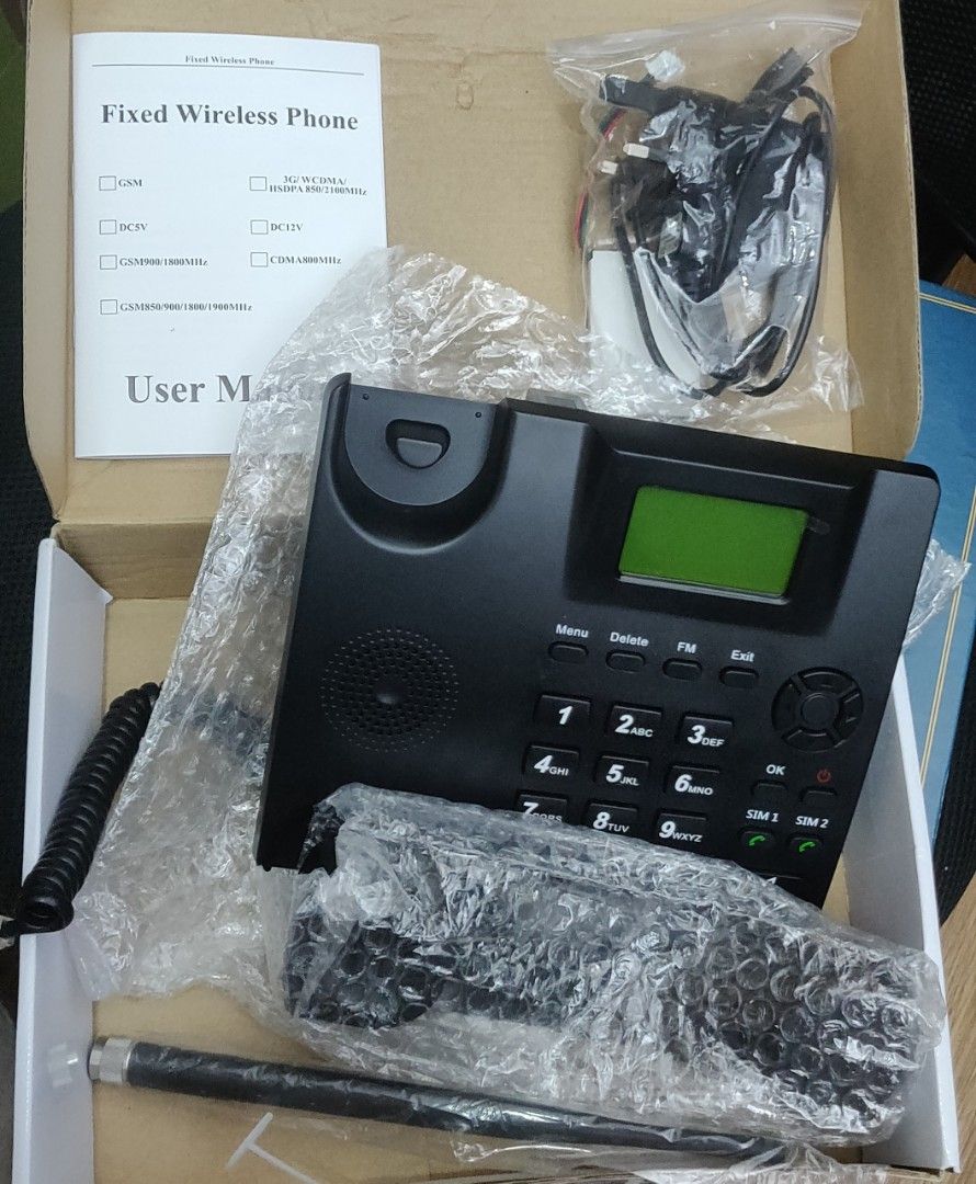 ZT600G GSM Fixed Wireless Dual SIM Card Landline – Black, Mobile Phones & Gadgets, Mobile Phones ...